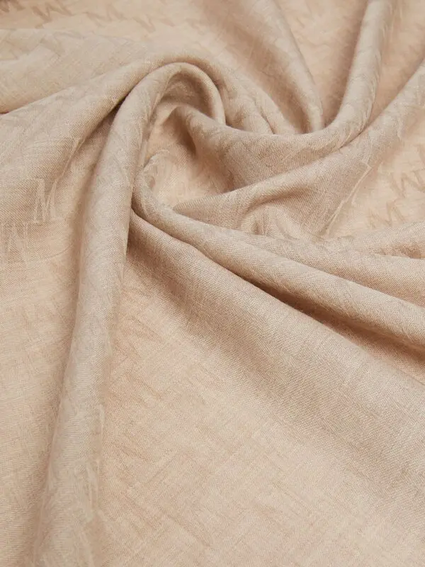 Max Mara Magico Frayed Edge Scarf - Beige