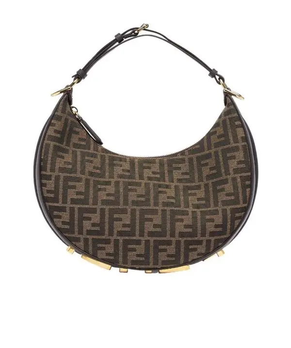Fendi Graphic Ff Jacquard Small Hobo Bag