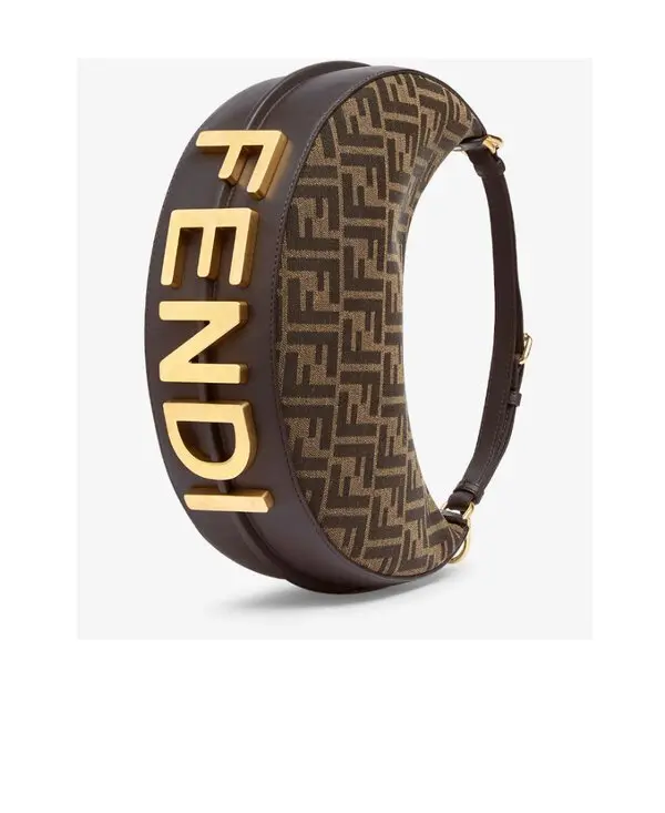 Fendi Graphic Ff Jacquard Small Hobo Bag
