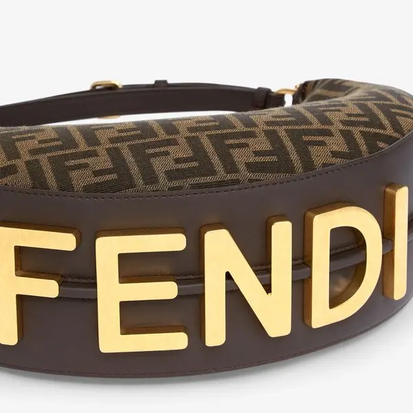 Fendi Graphic Ff Jacquard Small Hobo Bag