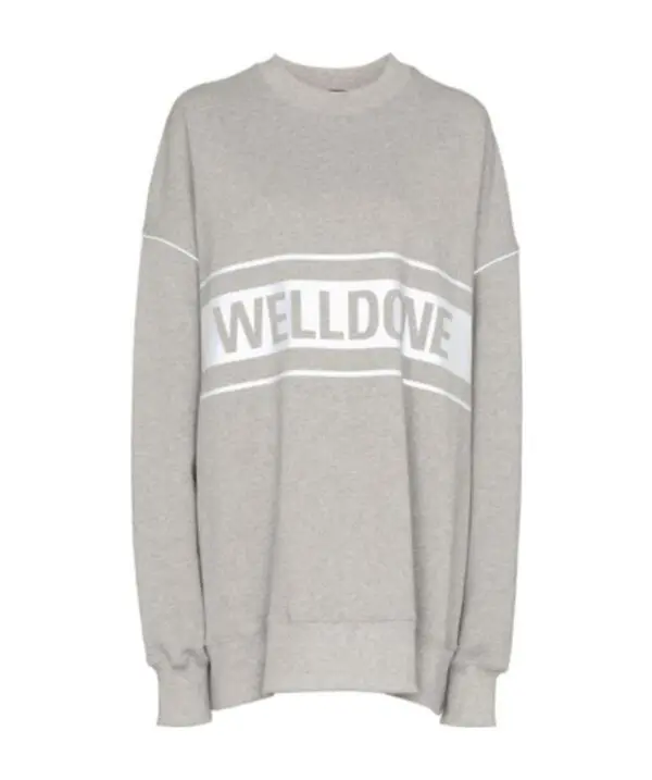 We11Done Logo Print Sweatshirt - Gray