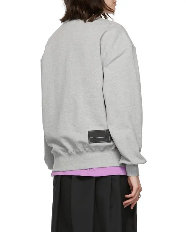 We11Done Logo Print Sweatshirt - Gray