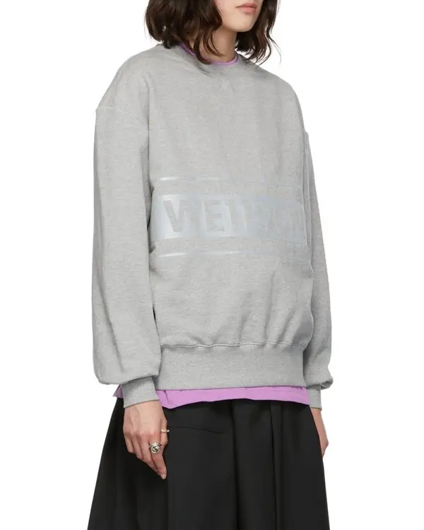 We11Done Logo Print Sweatshirt - Gray