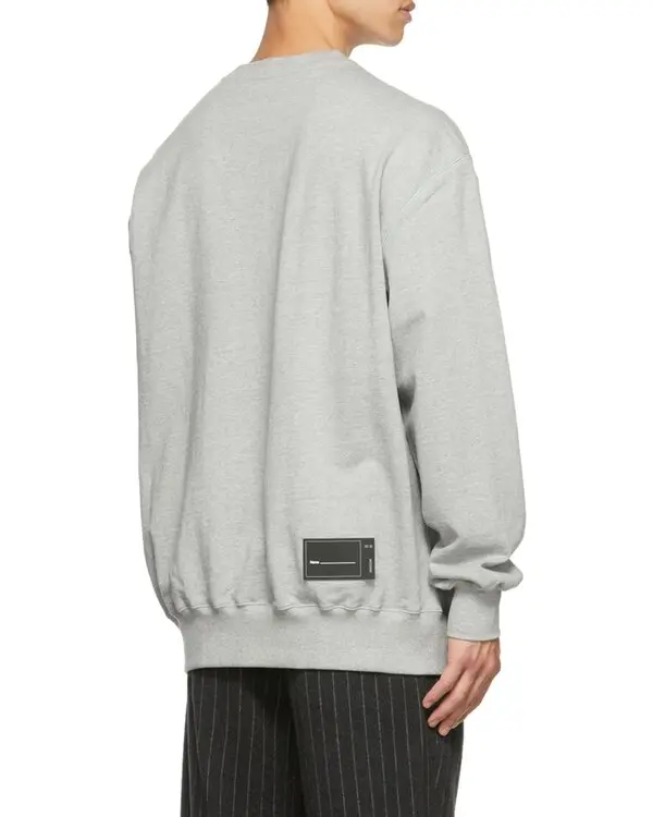 We11Done Logo Print Sweatshirt - Gray