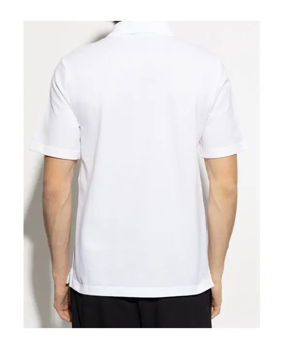 LANVIN Short Sleeved Polo Shirt - White