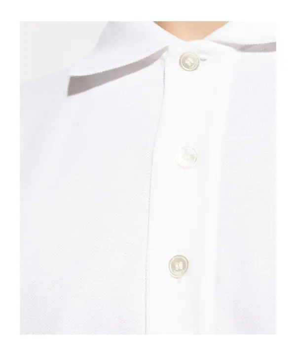 LANVIN Short Sleeved Polo Shirt - White