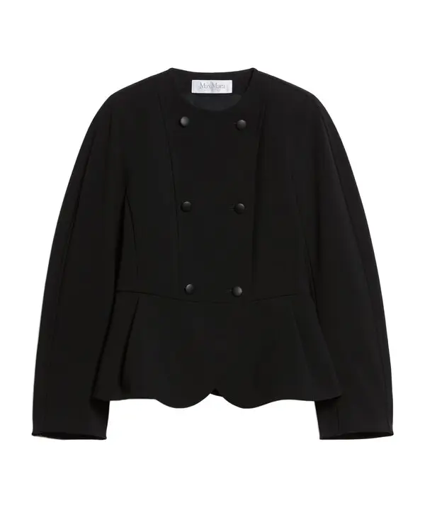 Max Mara Stretch Fabric Slim-fitting Jacket - Black