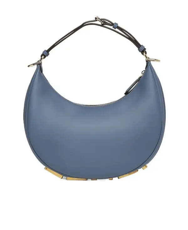 Fendi Graphic Zipped Shoulder Bag - Blue