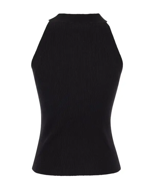 Brunello Cucinelli Ribbed Mock Neck Knit Vest