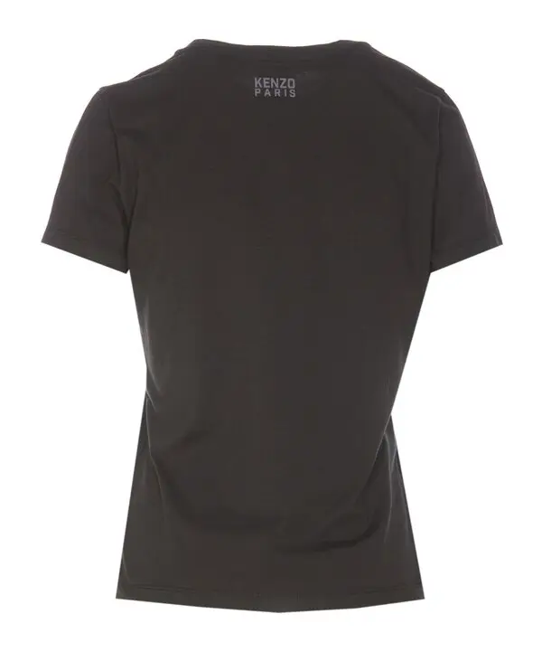 Kenzo Happy Tiger Printed Crewneck T-shirt - Black