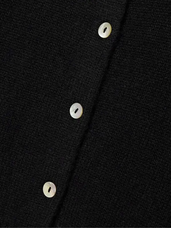 DÔEN Long-sleeved Cardigan With Crew Neck - Black