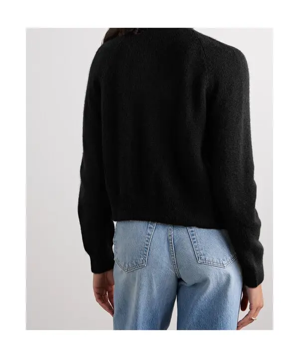 DÔEN Long-sleeved Cardigan With Crew Neck - Black
