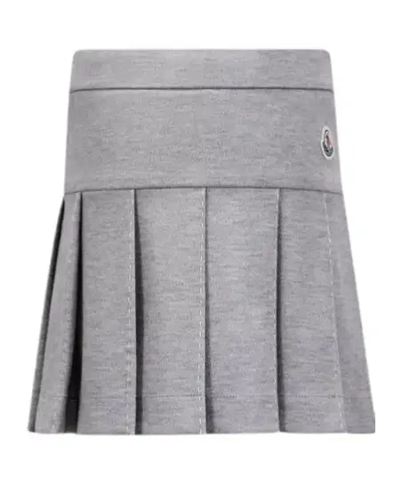 Moncler Logo Patch Pleated Skirt