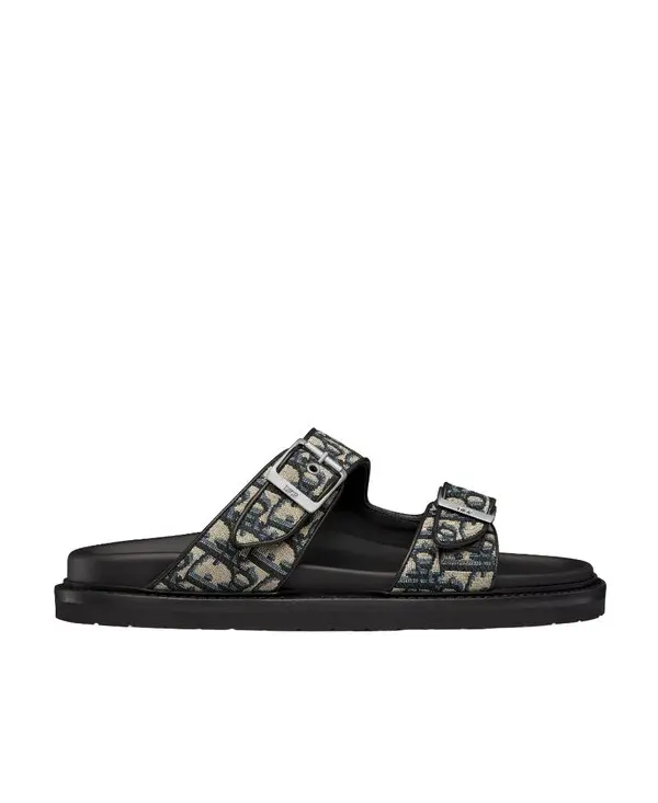 Dior Aqua Sandals With Oblique Jacquard - Beige/black