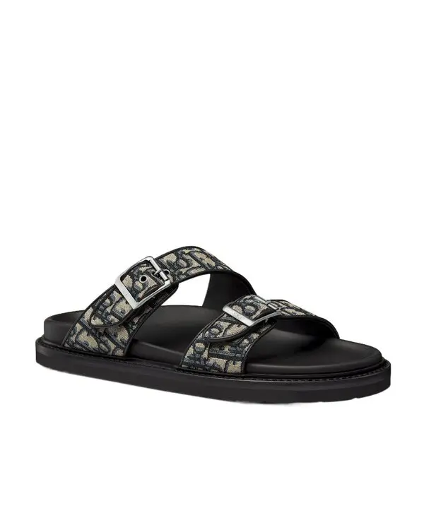 Dior Aqua Sandals With Oblique Jacquard - Beige/black