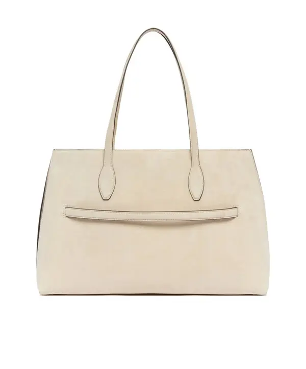 TOTEME Logo Embossed Lounge Tote Bag - Nude