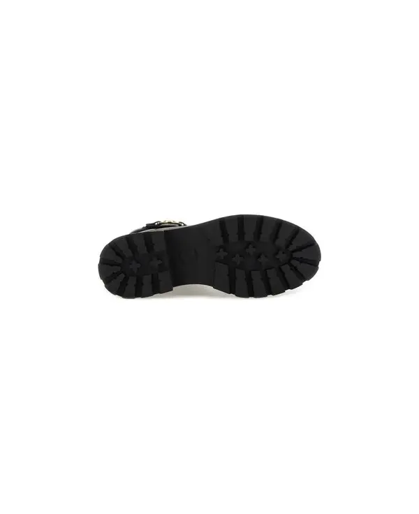 Michael Kors Logo Plaque Combat Boots
