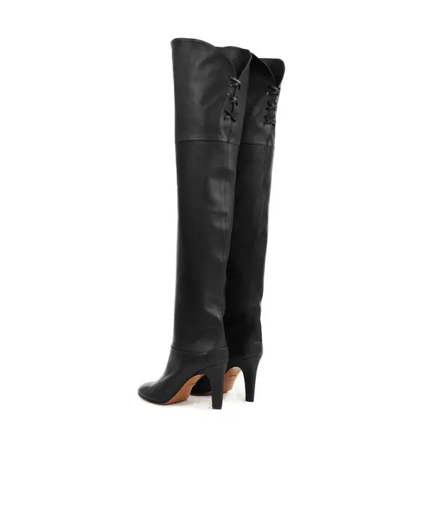 Chloé Eve Thigh High Stiletto Boots - Black