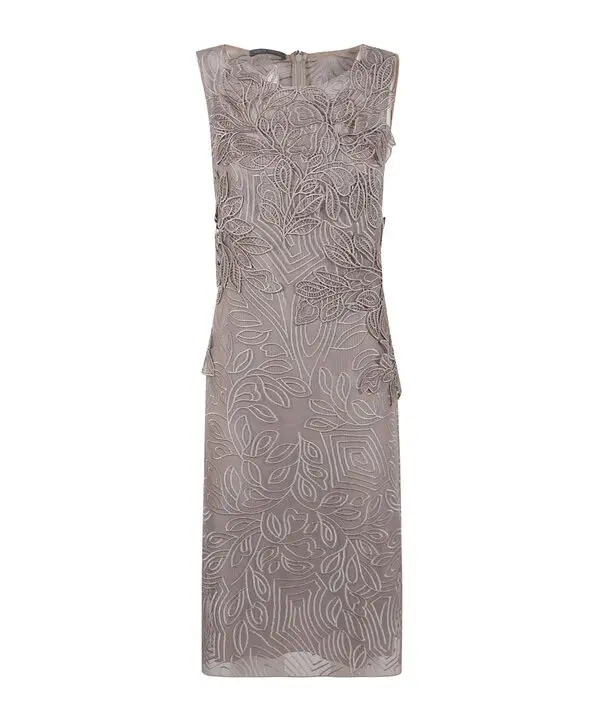 Alberta Ferretti Foliage Macram Lace Midi Dress