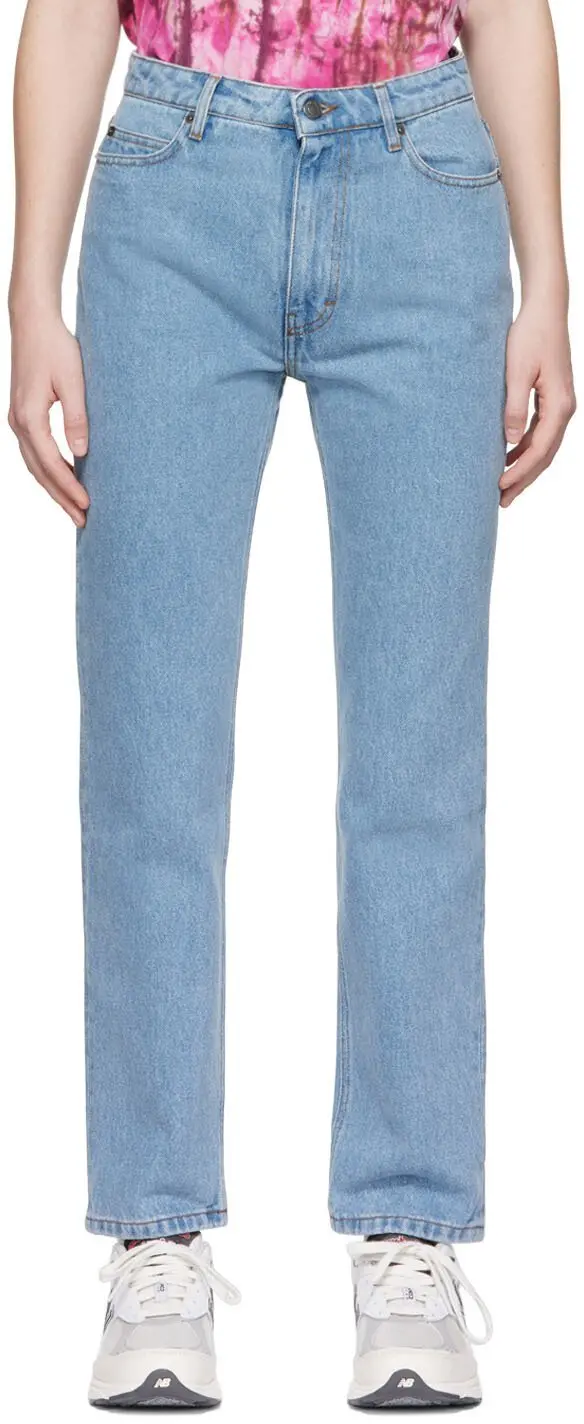 Ami Logo Patch Straight Leg Jeans