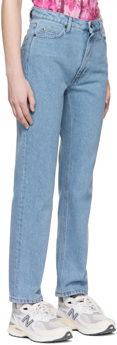 Ami Logo Patch Straight Leg Jeans
