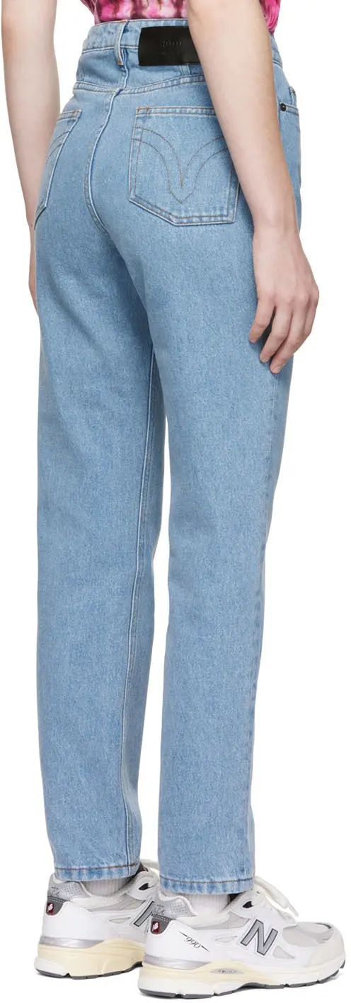 Ami Logo Patch Straight Leg Jeans