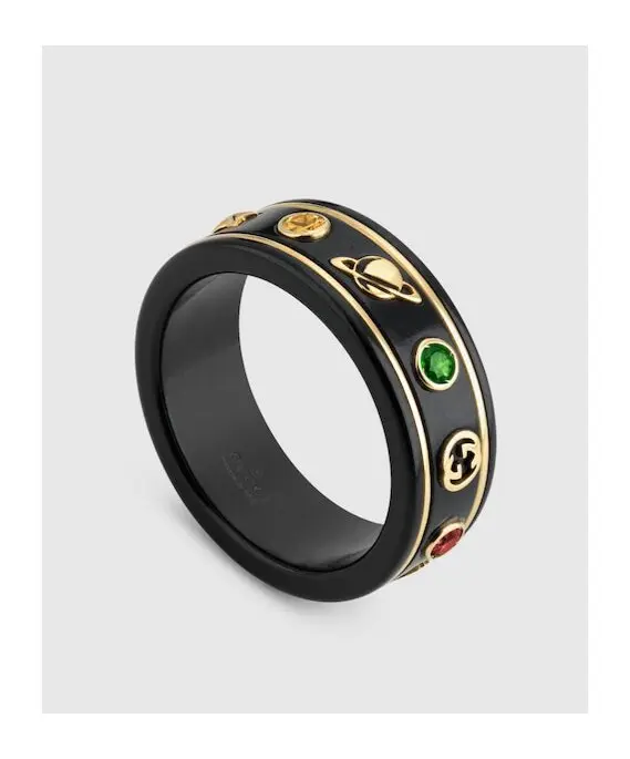 Gucci Icon Series Gemstone Ring