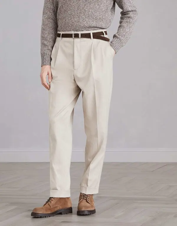 Brunello Cucinelli Pleated Detail Tapered Leg Trousers