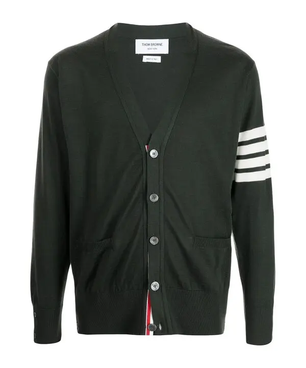 Thom Browne 4-bar Stripe Cardigan - Black