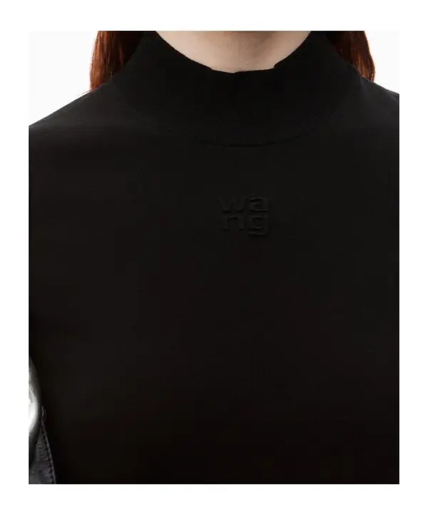 Alexander Wang Logo Embossed High Neck Mini Dress