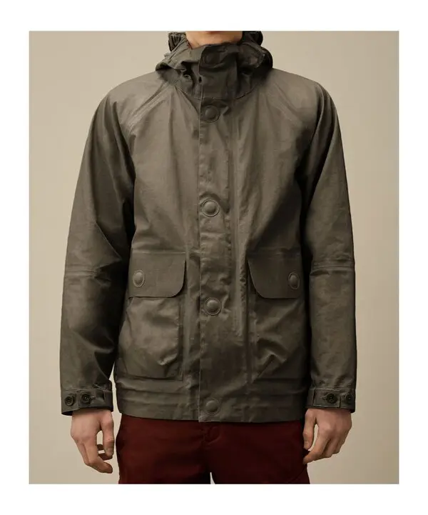 C.P. COMPANY Long Sleeve Hooded Jacket - Black