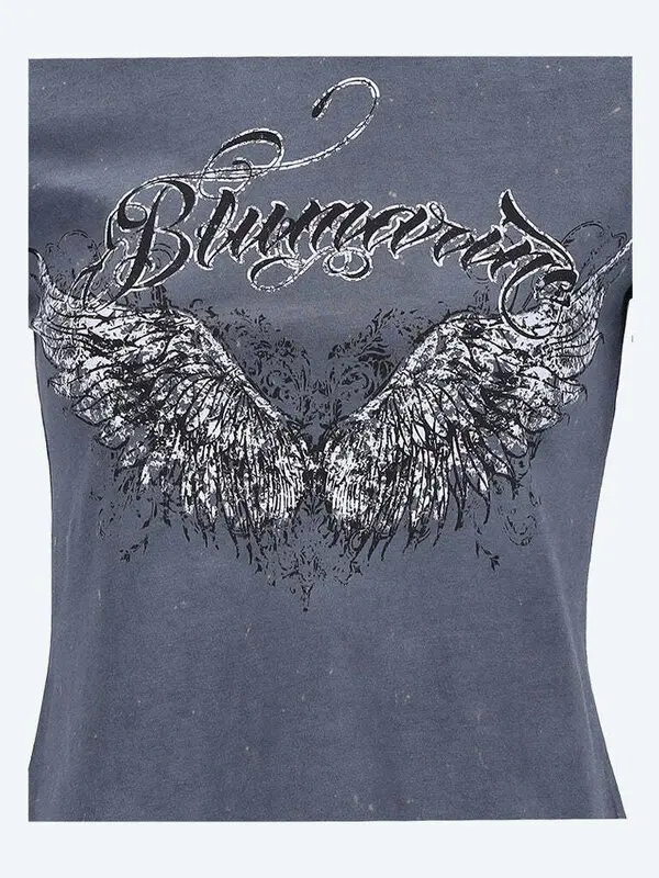 Blumarine Logo Printed Short Sleeve T-shirt
