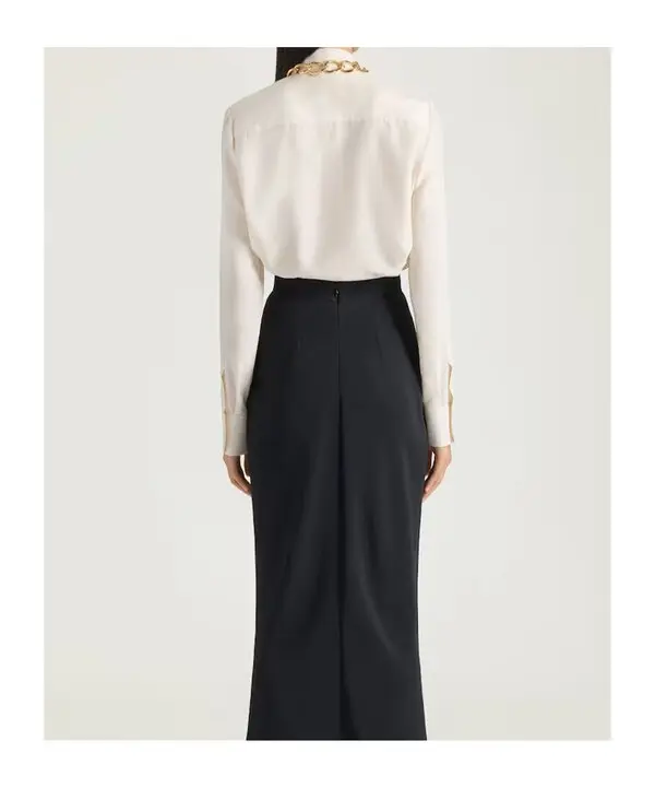 Givenchy Blouse With Voluminous Bow Collar - Beige