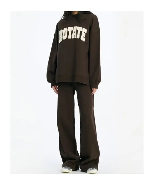 ROTATE BY BIRGER CHRISTENSEN Logo Appliqué Wide-leg Sweatpants