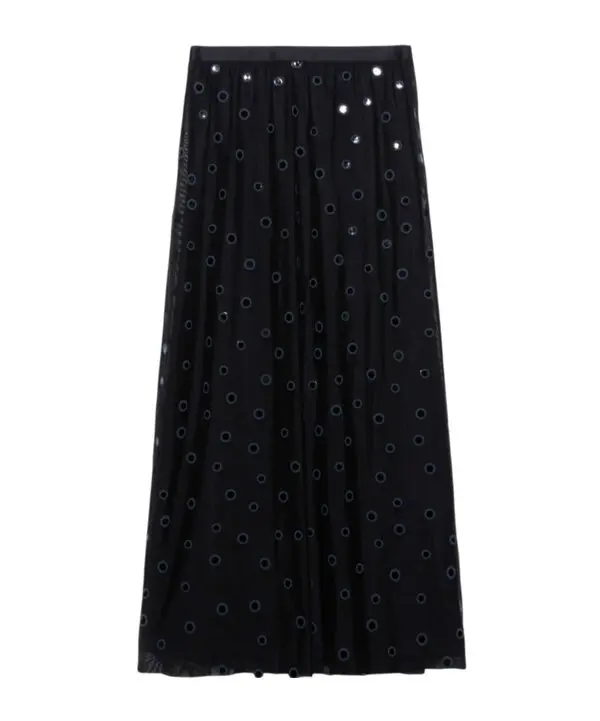 MAXCO. Tulle Polka Dot Midi Skirt