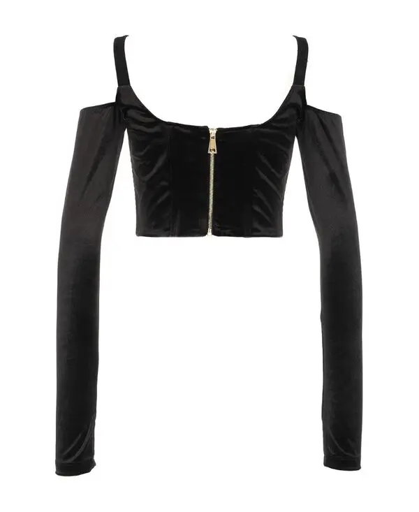Versace Long Sleeve Suspenders Blouse