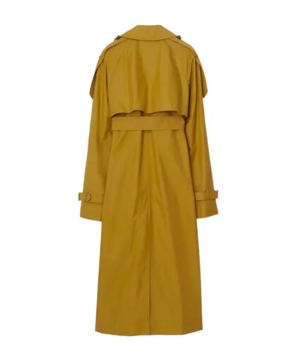 Burberry Long Gabardine Double-breasted Belted Trench Coat