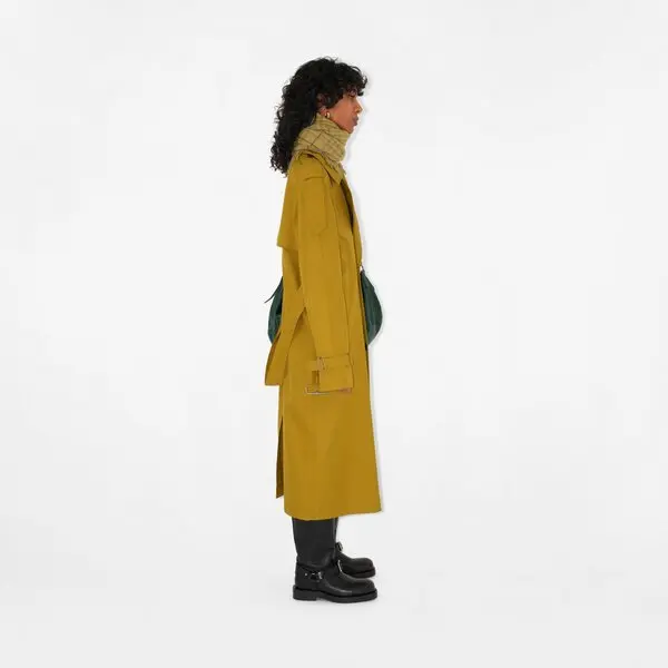 Burberry Long Gabardine Double-breasted Belted Trench Coat