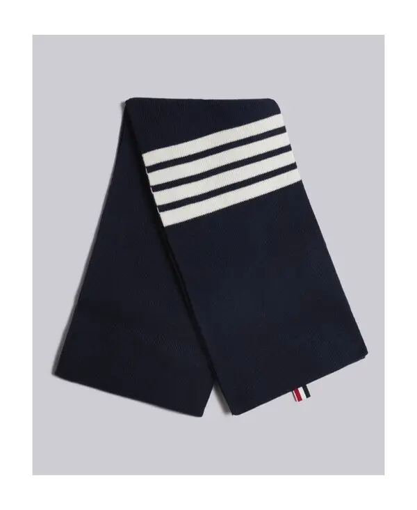Thom Browne 4-bar Knitted Scarf