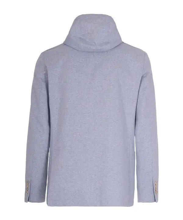 Eleventy Drawstring Hooded Jacket - Gray