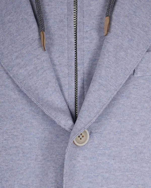 Eleventy Drawstring Hooded Jacket - Gray