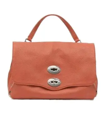 ZANELLATO Logo Handbag With Double Flap Closure - Red