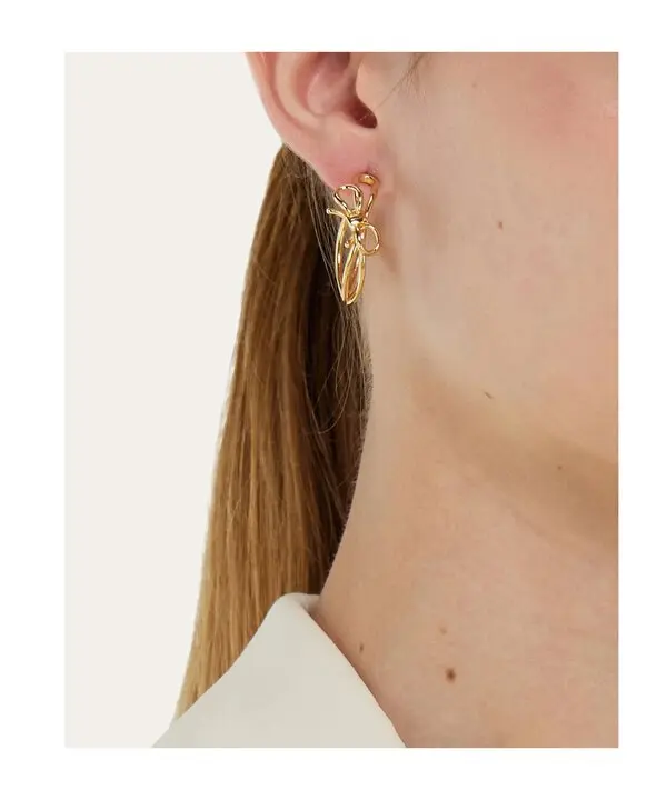 FERRAGAMO Bow Hoop Earrings