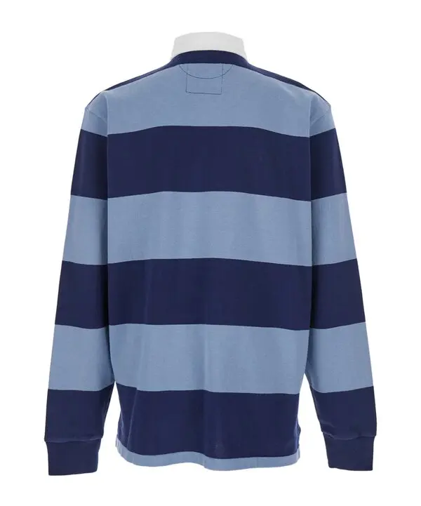 Polo Ralph Lauren Long-sleeved Striped Polo Shirt - Blue