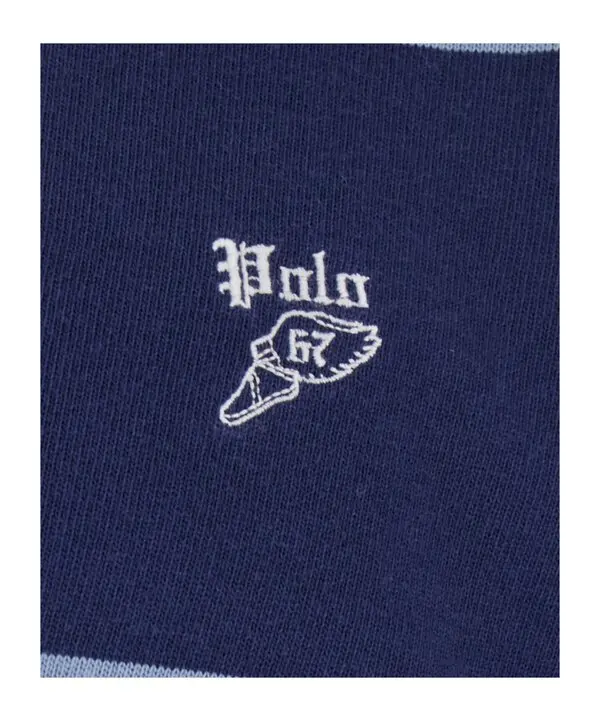 Polo Ralph Lauren Long-sleeved Striped Polo Shirt - Blue
