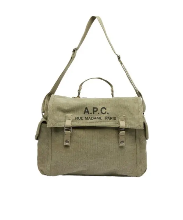 A.p.c. Recuperation Foldover Messenger Bag - Khaki