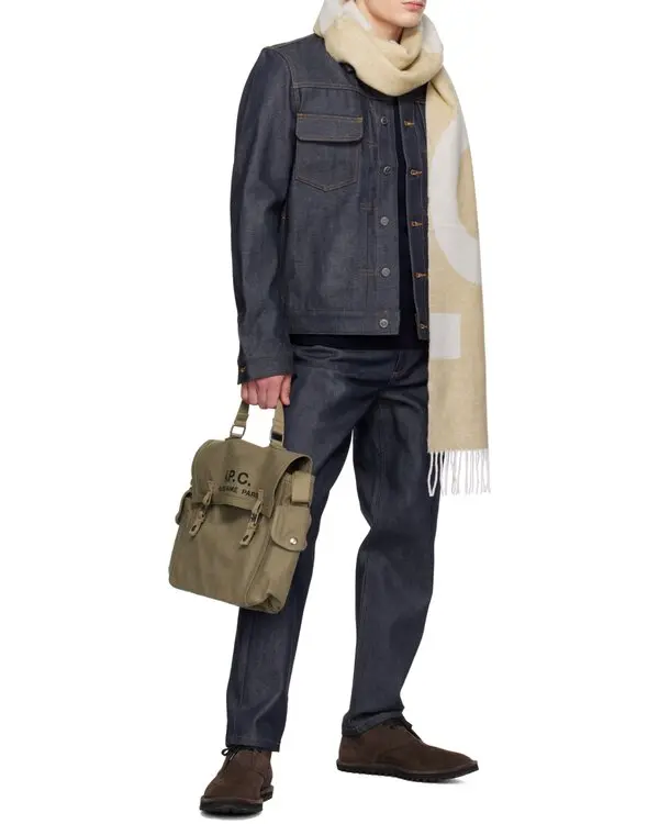 A.p.c. Recuperation Foldover Messenger Bag - Khaki