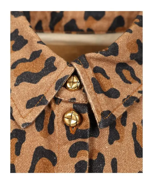 BLAZÉ MILANO Animal-print Button-up Shirt With Buckled Pockets