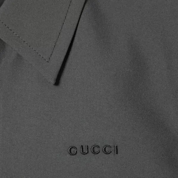 Gucci Technical Panama Jacket With Zipper - Dark Gray