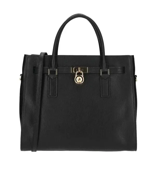 Michael Kors Hamilton Moderne Padlock Detail Tote Bag - Black